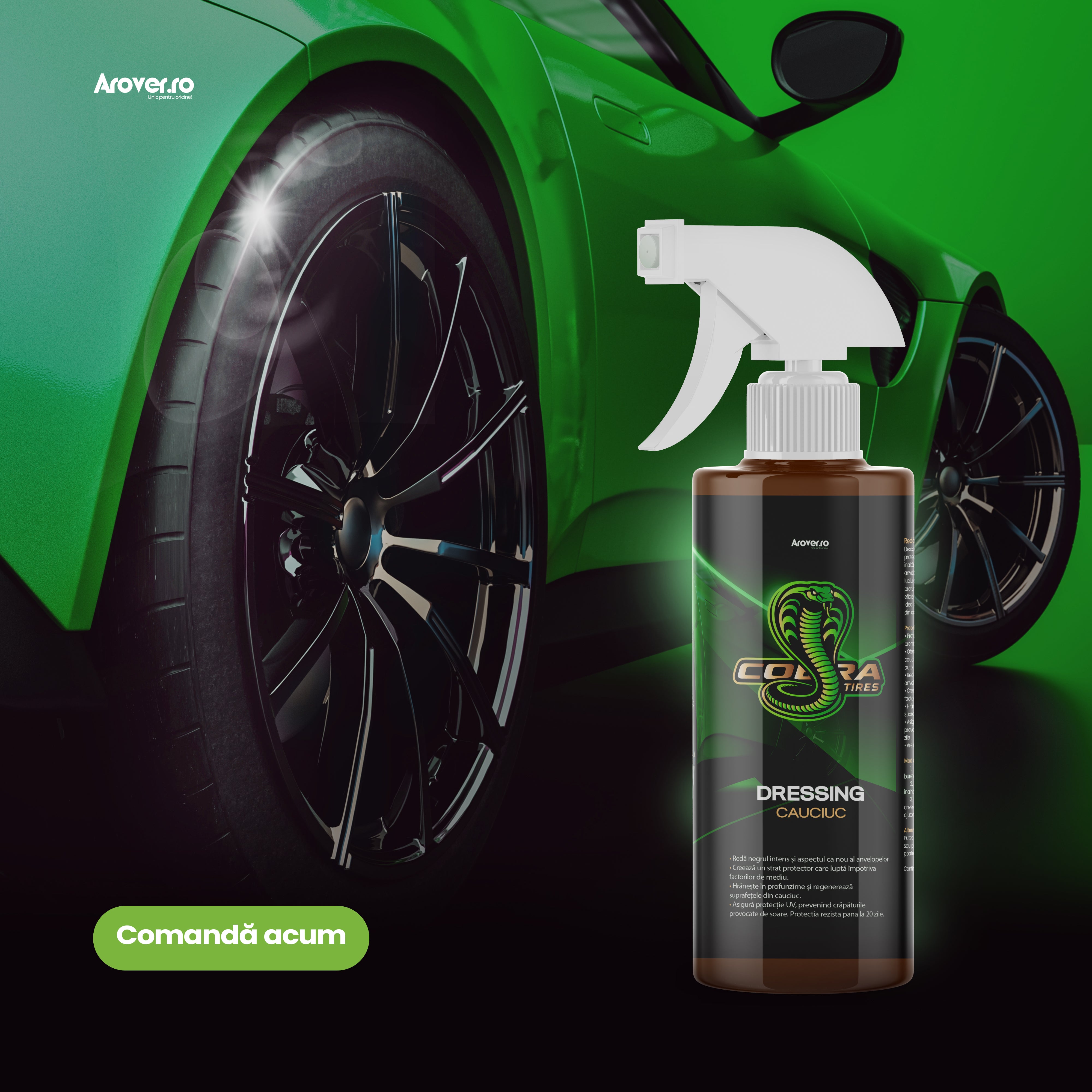 Dressing Profesional Cobra Tires pentru Anvelope și Plastic Auto + Bur ...